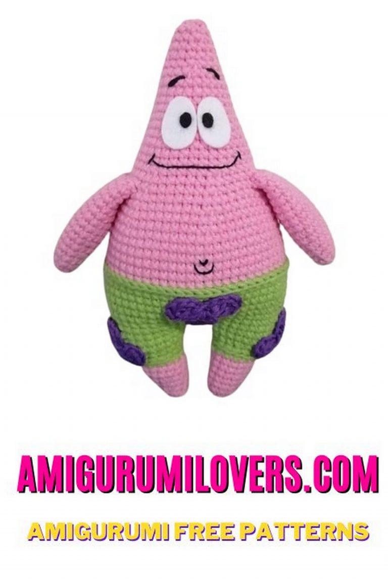 Patrick Star SpongeBop Amigurumi Free Crochet Pattern - Amigurumilovers.com