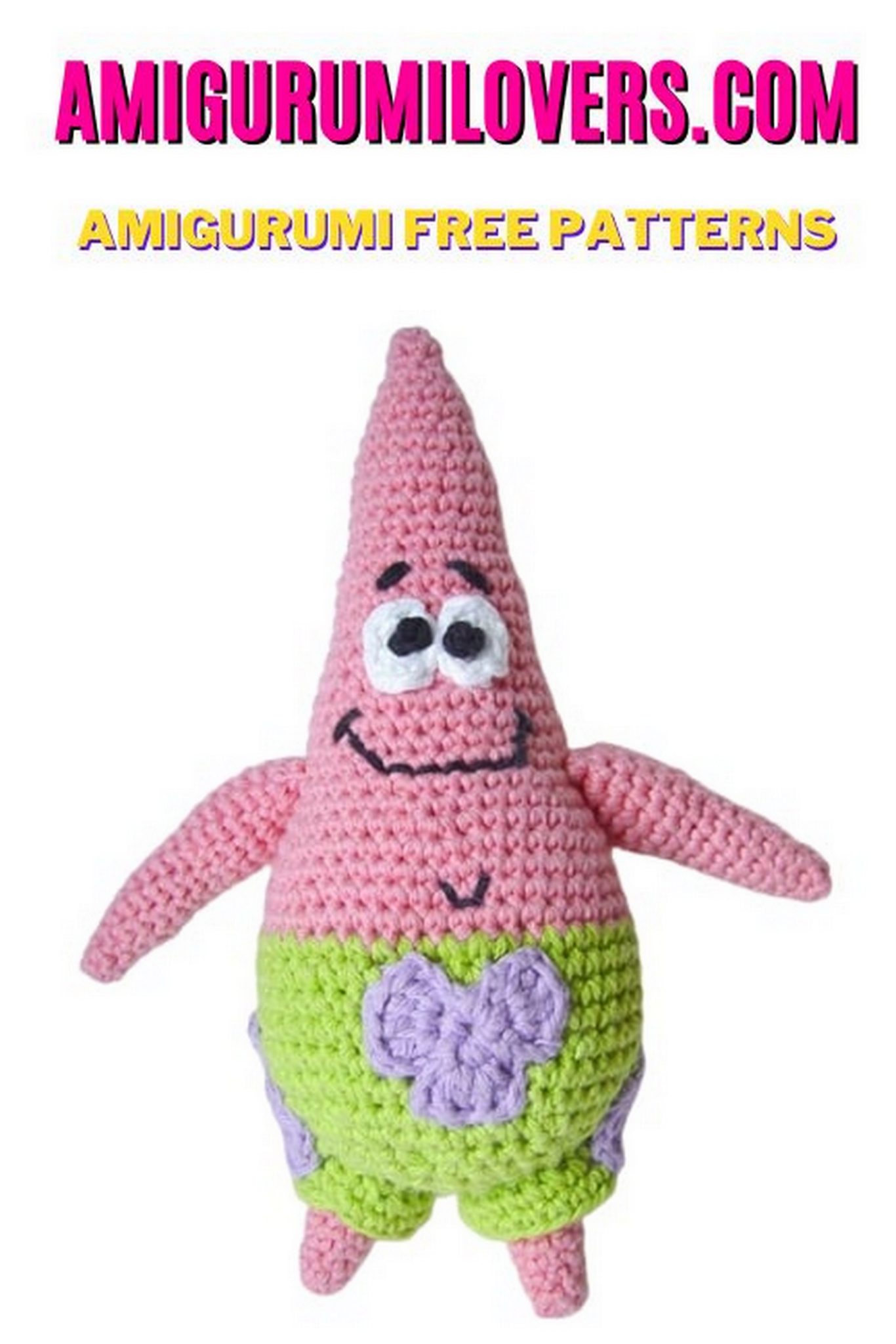 Patrick Star SpongeBop Amigurumi Free Crochet Pattern - Amigurumilovers.com