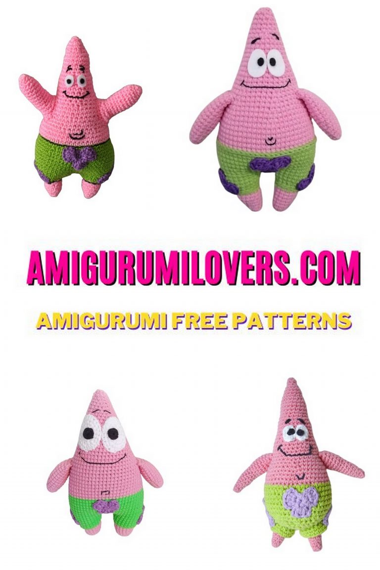 Patrick Star SpongeBop Amigurumi Free Crochet Pattern - Amigurumilovers.com
